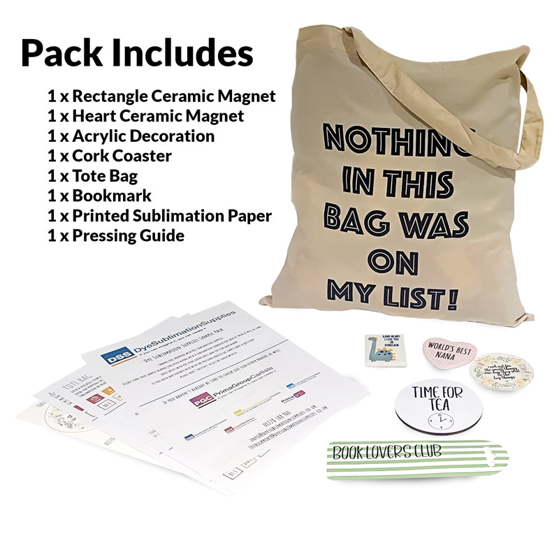 Sublimation Blanks Sample Pack – Dye Sublimation Supplies