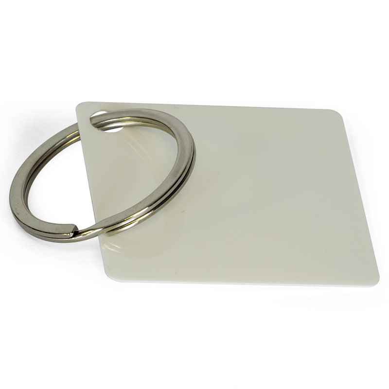 Sublimation plastic key ring square – Dye Sublimation Supplies