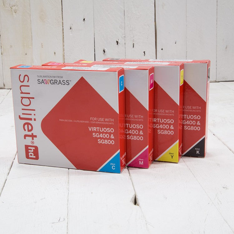 SubliJet-HD Sublimation Gel Ink CMYK Set - For Sawgrass SG400 / SG800 ...